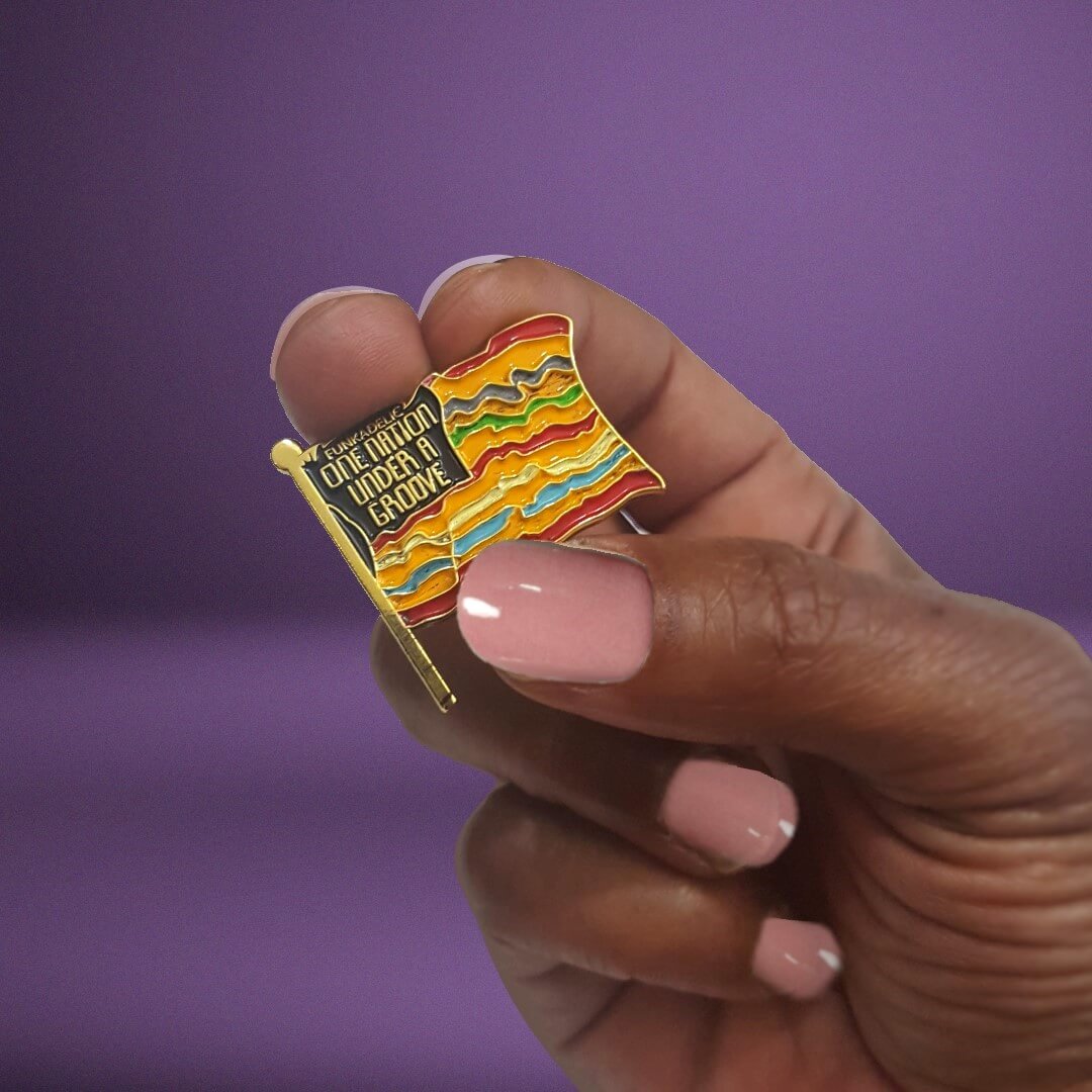 One Nation Under a Groove Flag Pin | pfunkpower