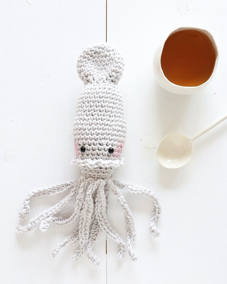 Carte tuto DIY le calamar | Tisane crochet