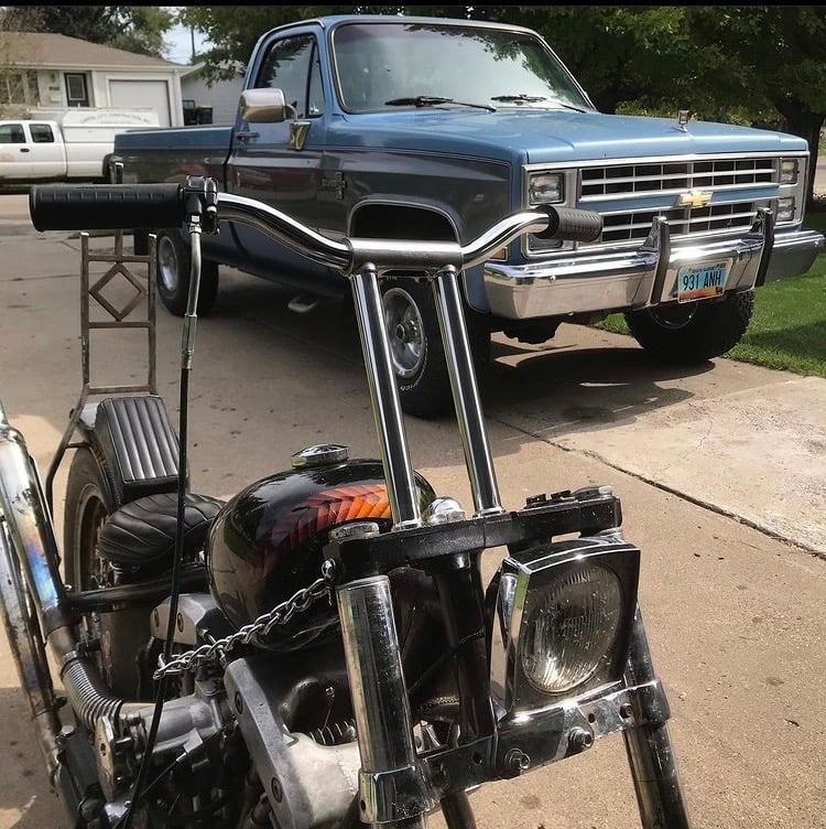 Stainless Extended Cast Riser With 2” Up Drag Bar | Vitzyboys Choppers