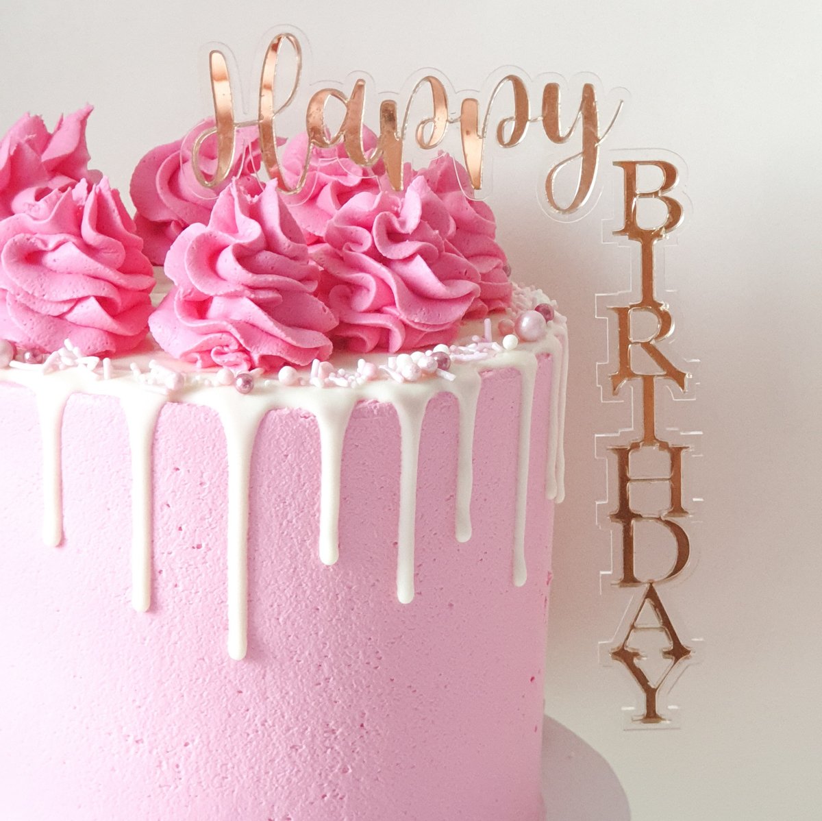 Predesigned Floating Happy Birthday Cake Toppers | Ashwood Lane