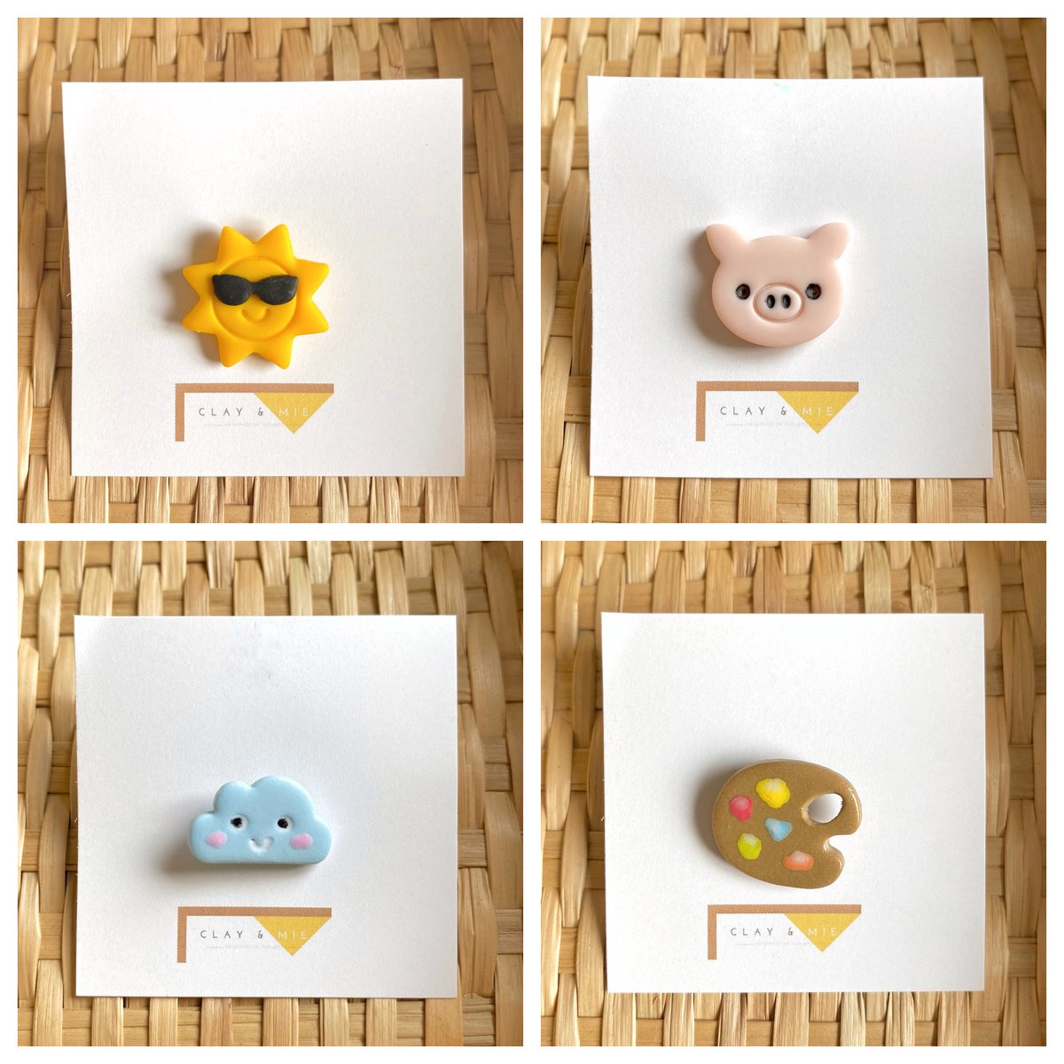 Clay Pins | Clay & Mie