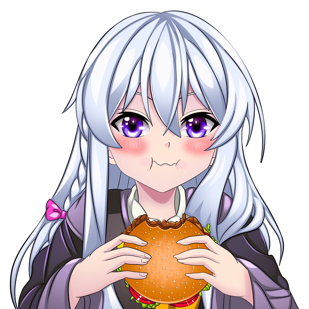 Elaina Burger Diecut Sticker | Kurumadesigns