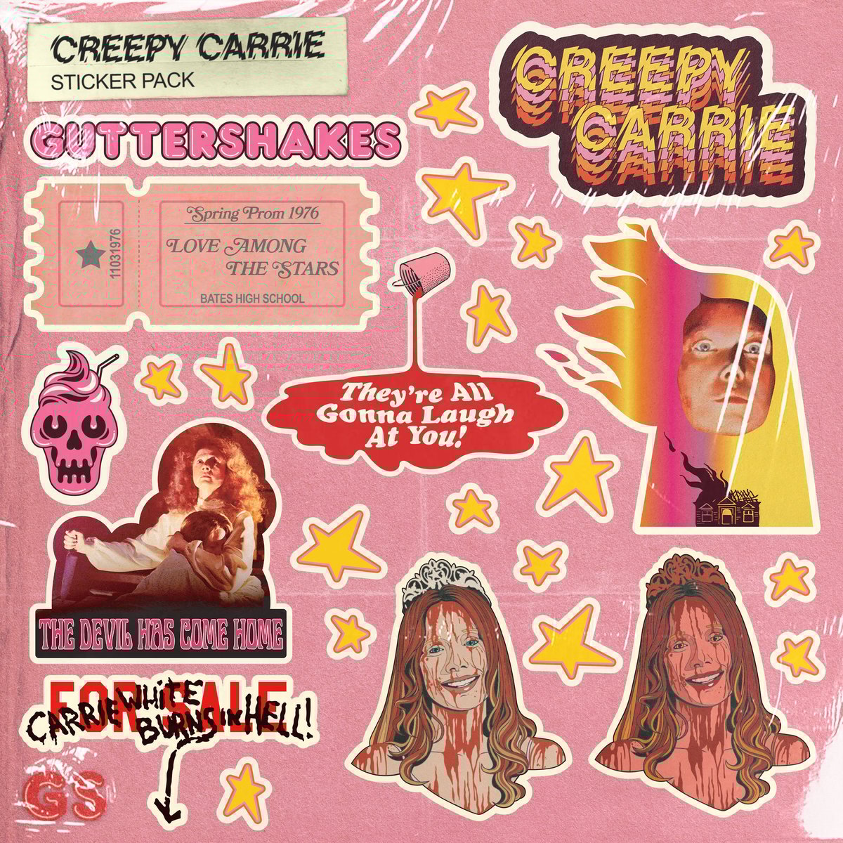 GutterShakes — Creepy Carrie Sticker Pack