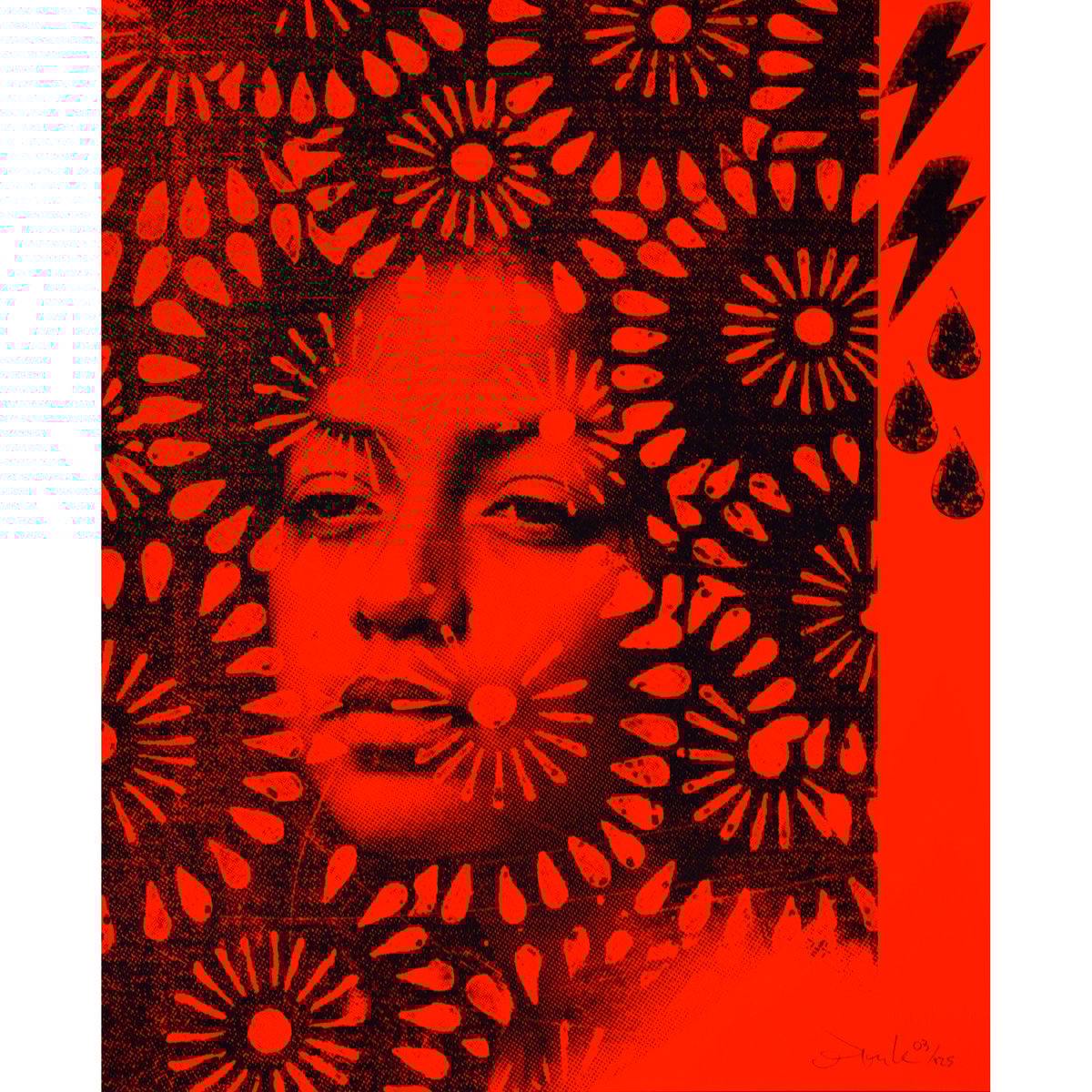Grow (Fluro Red) | Donklondon - Donk street art screen print editions