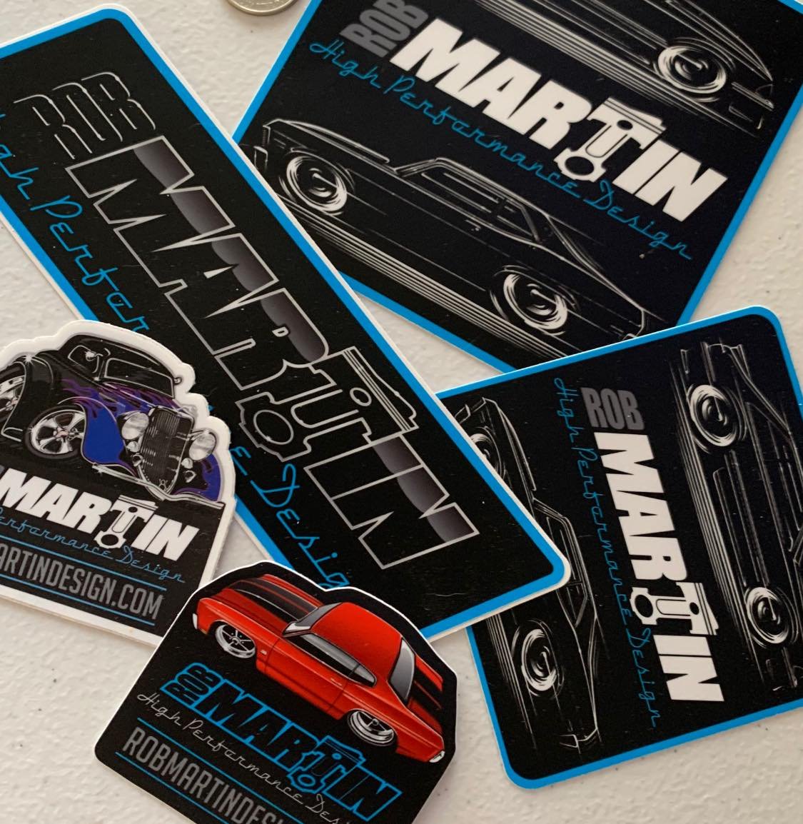Sticker Pack! 5 Stickers & 1 Magnet | Rob Martin High Performance Design