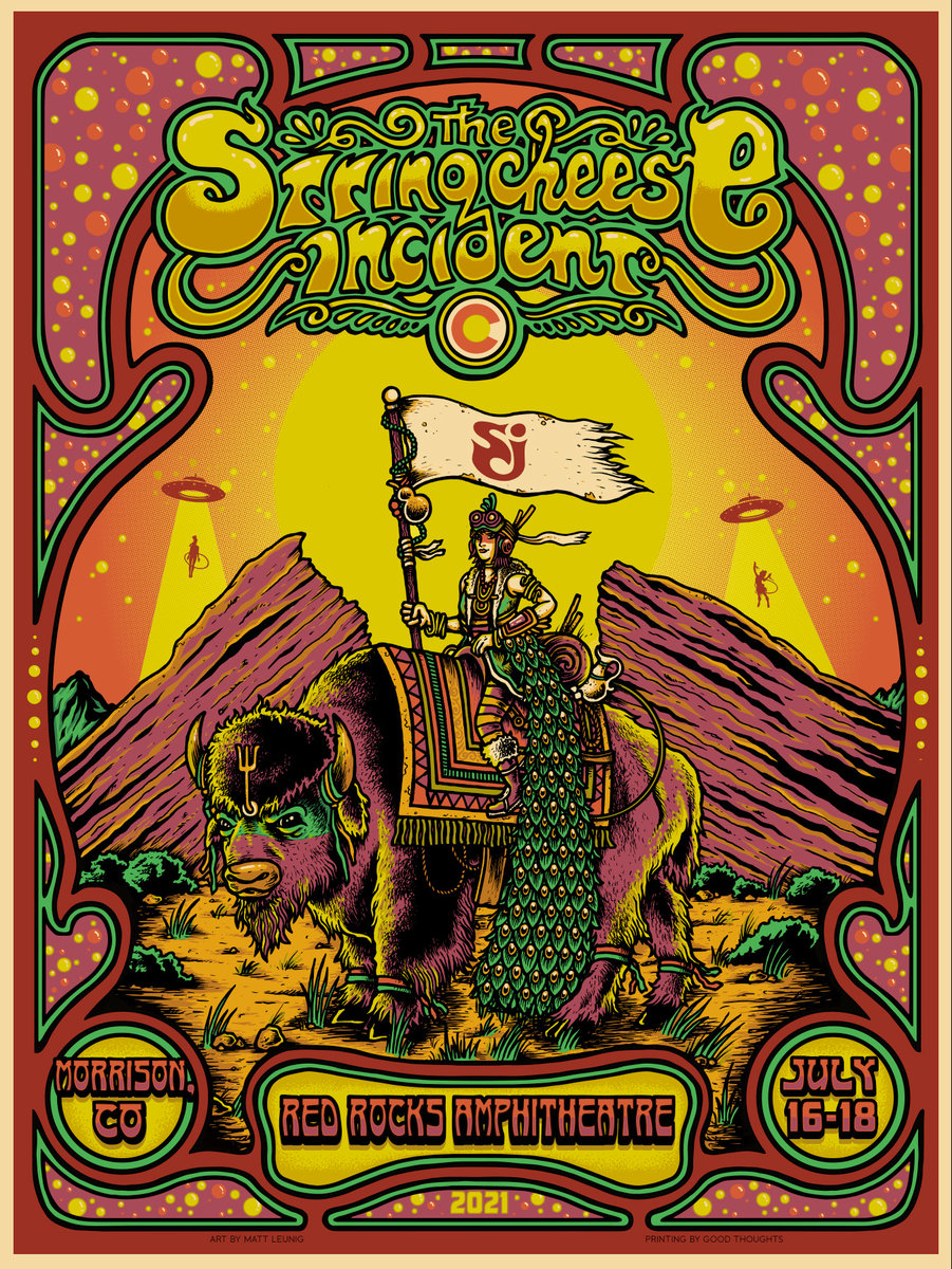 The String Cheese Incident @ Red Rocks - 2021 | Scraped Knee - The Art ...