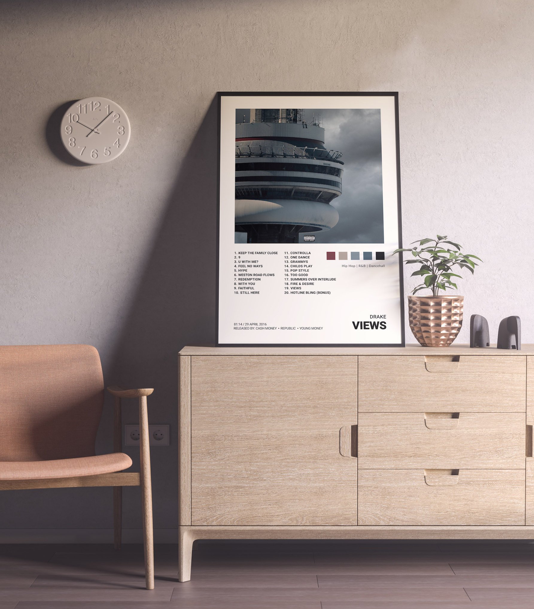 Drake - Views Album Cover Poster | Architeg Prints