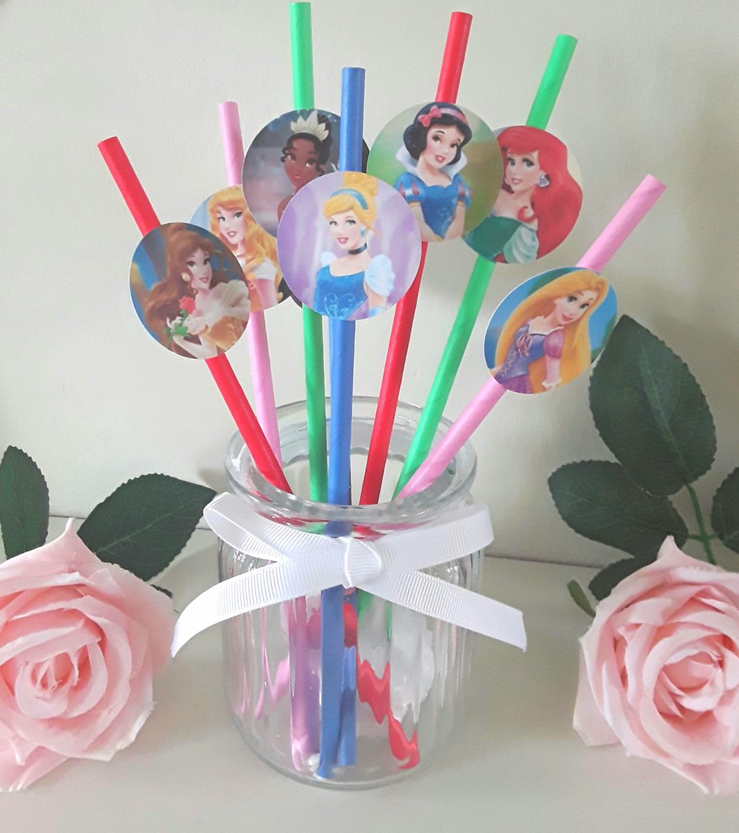 8 Disney Princess Straws,Disney Princess Party Straws,Disney Princess ...