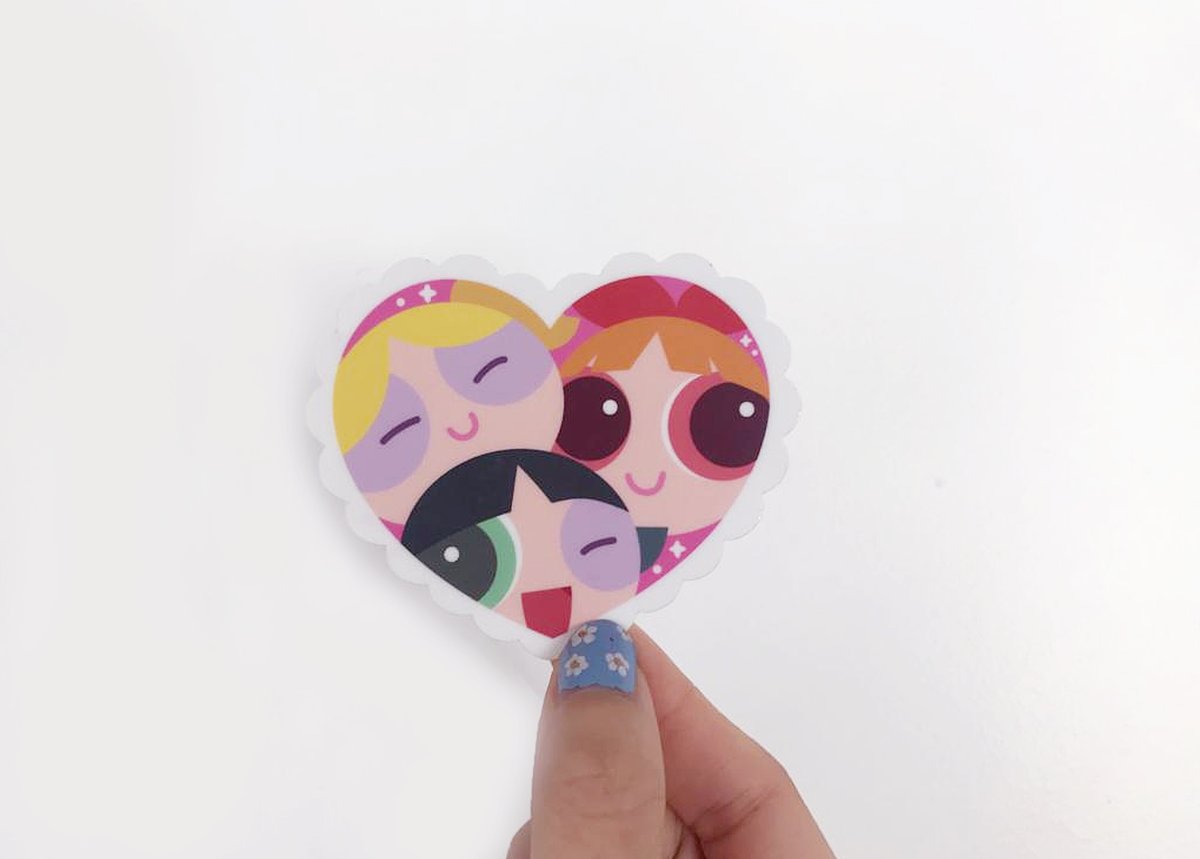 Power Puff Girls Heart Sticker | Stephology