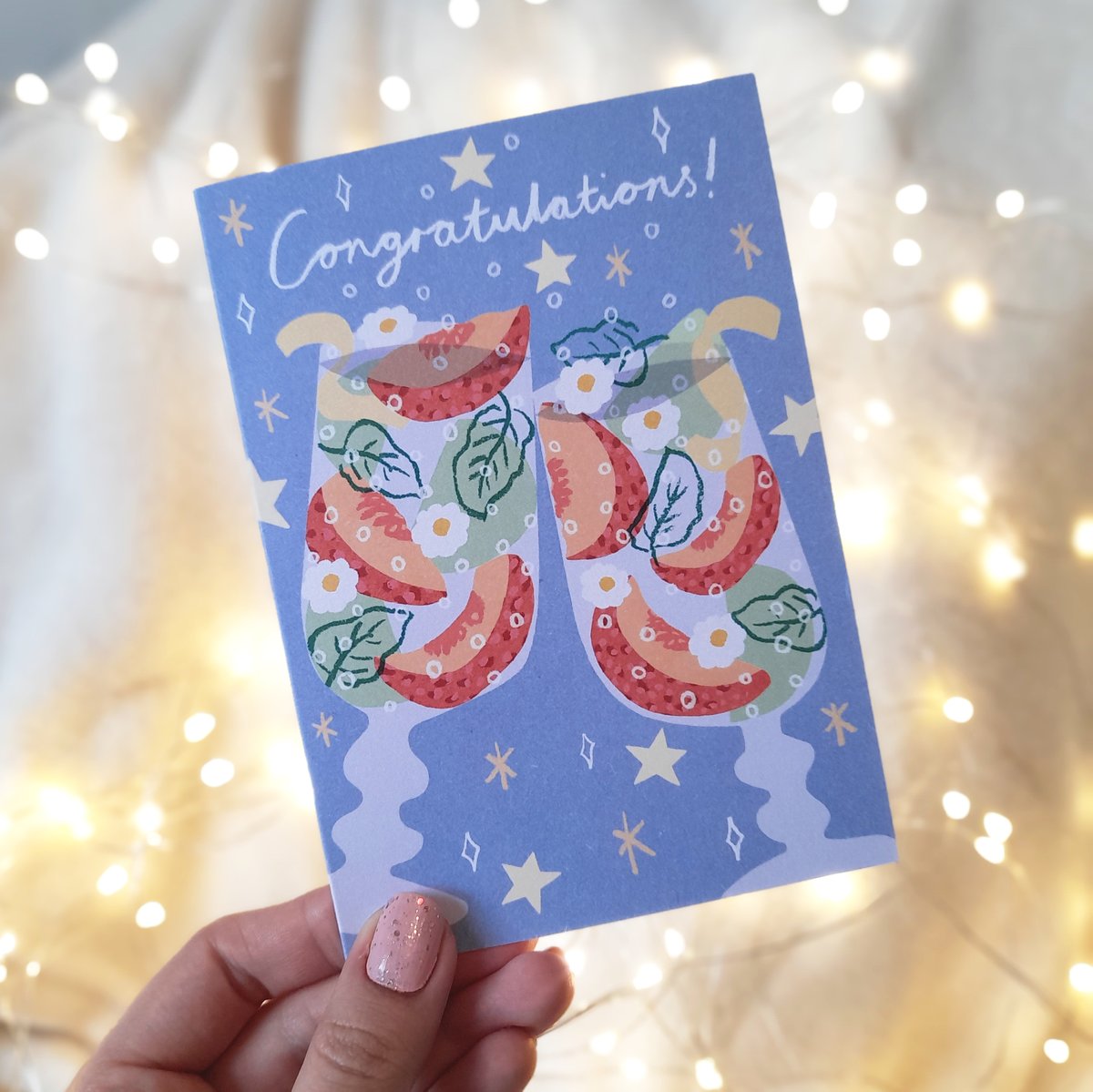 Congratulations Drinks Card | Charlotte Bowie Illustration