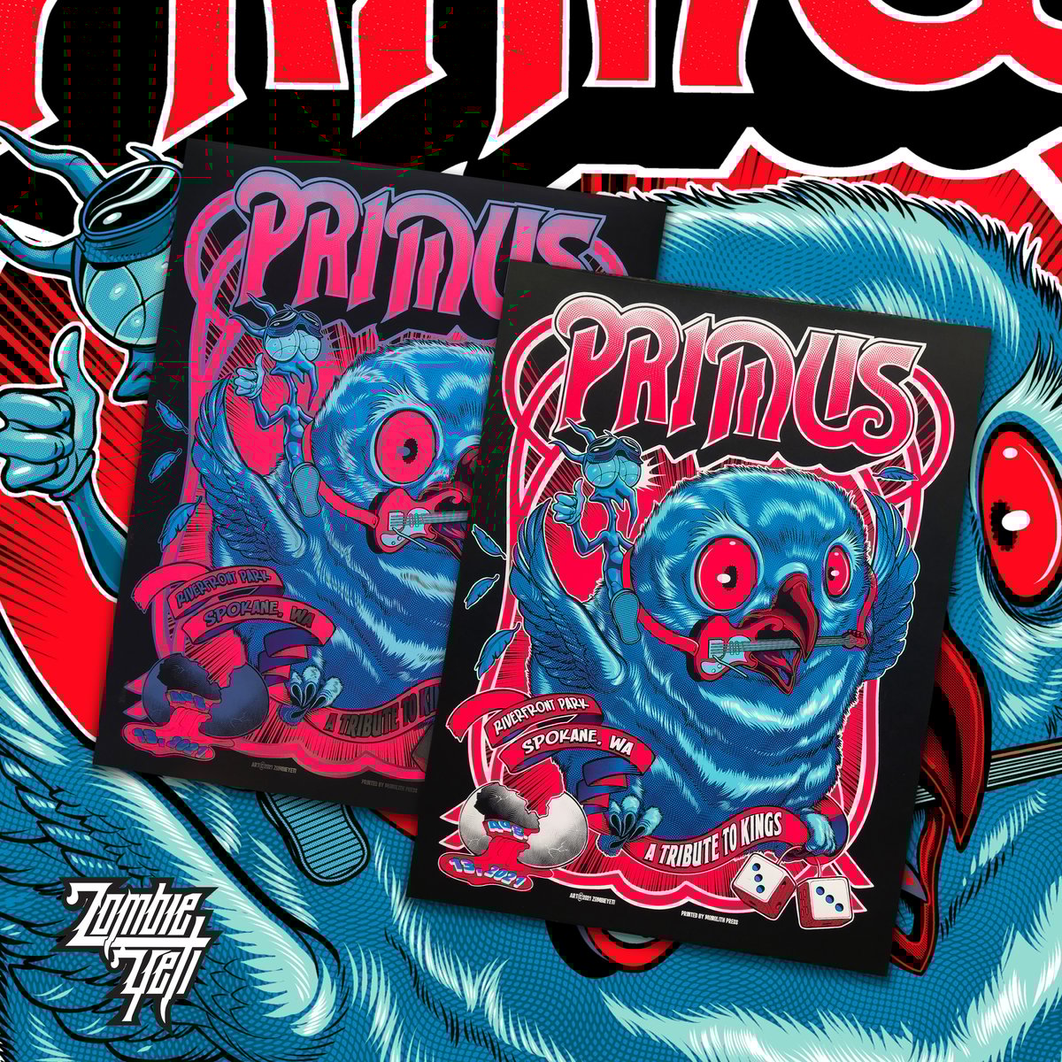Primus 2021 Spokane, WA GIgposter / Zombie Yeti
