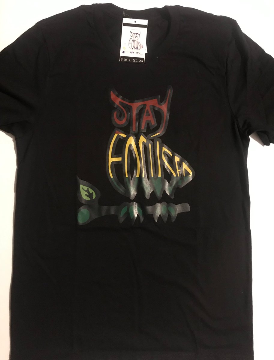 Owl Signature Tshirt (Rasta) | Stay Focused Merch