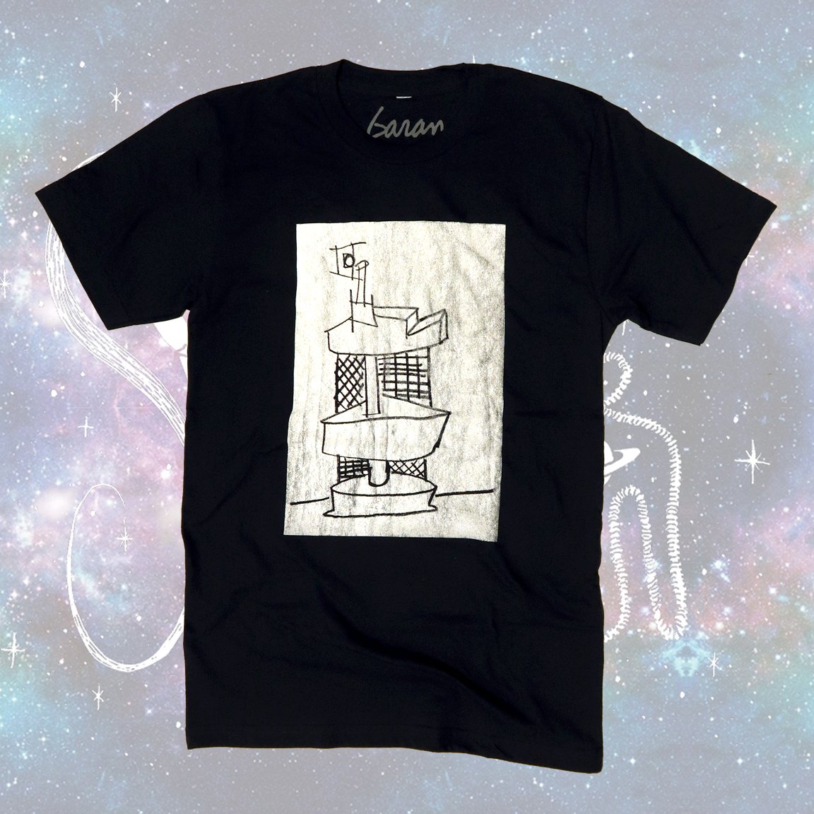 Trisectional Can black tee | SpaceStationStudio- ORL