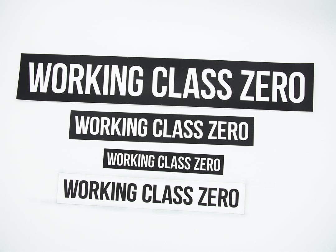 WORKING CLASS ZERO — Standard Stickers