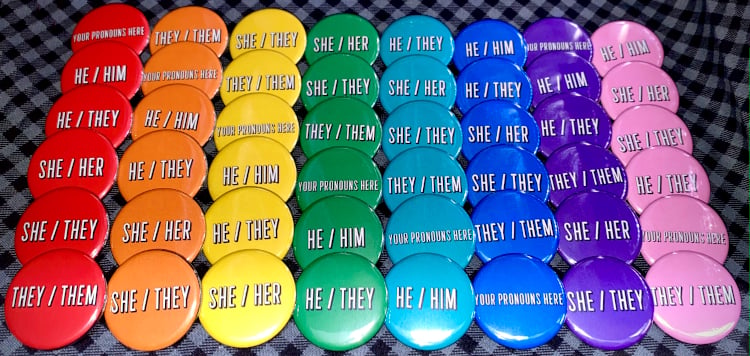 Pronoun Buttons | Button Button Custom Buttons + More!
