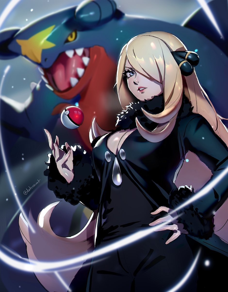 Cynthia And Garchomp Print Datcravat