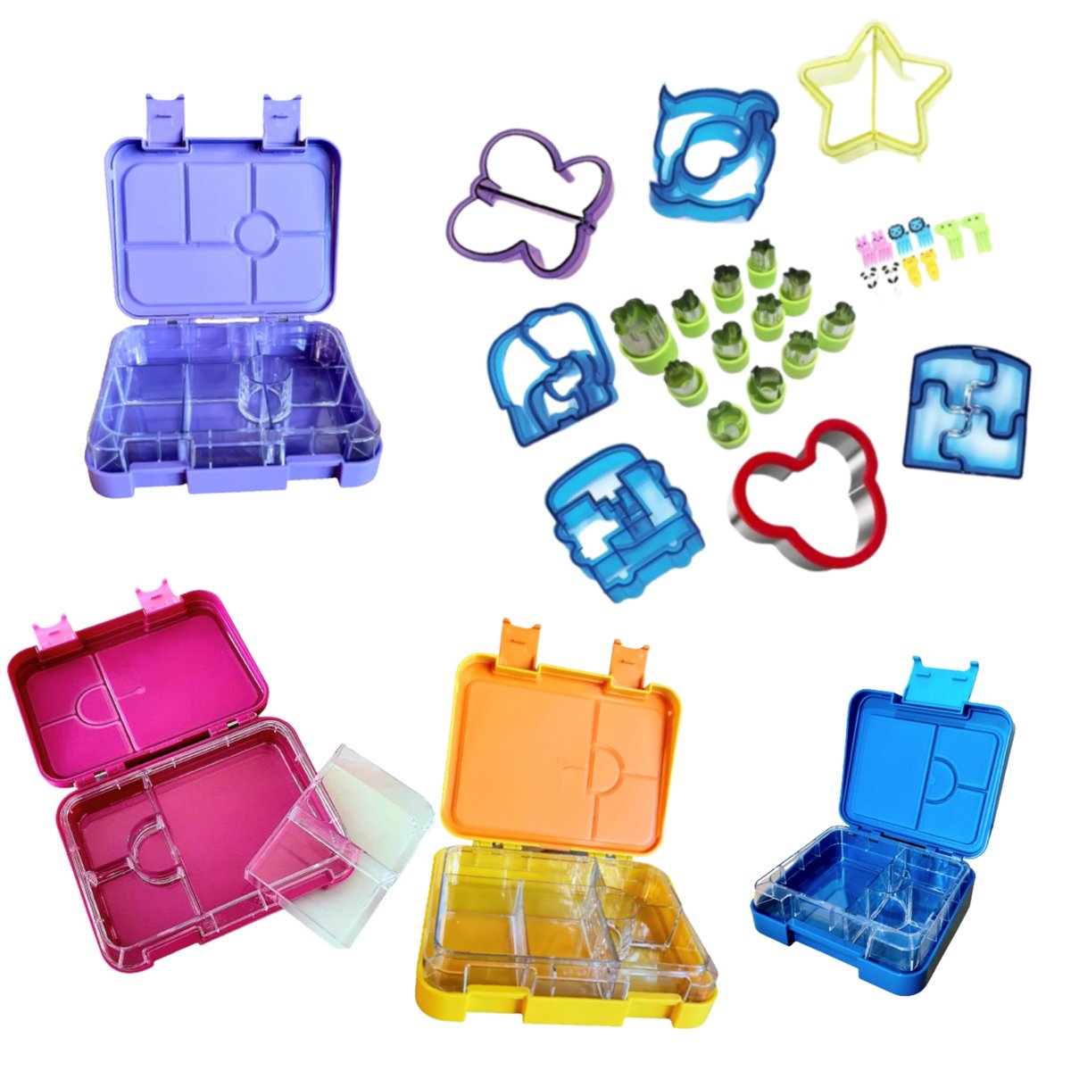 BENTO + CUTTER SET COMBO | Apples and Bananas