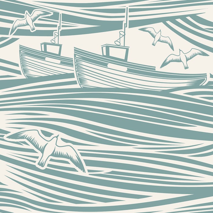 Whitby Wallpaper - High Tide | Mini Moderns