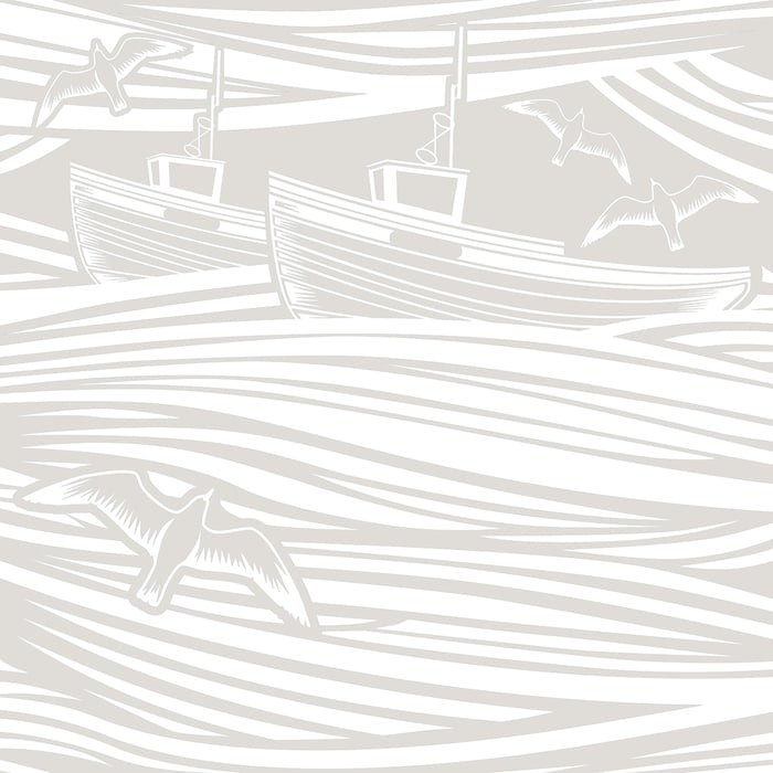 Whitby Wallpaper - Stone | Mini Moderns