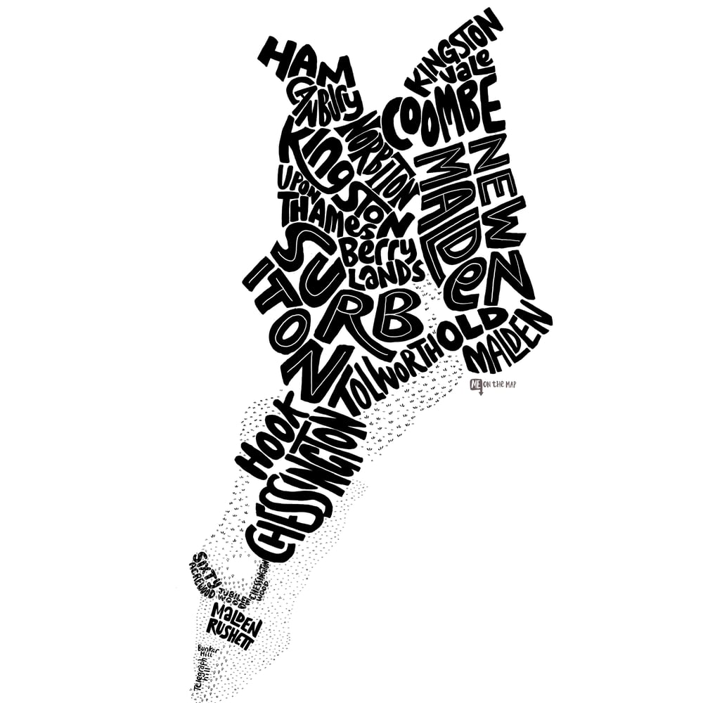 London Borough of Kingston upon Thames - Districts Type Map | Me On The Map