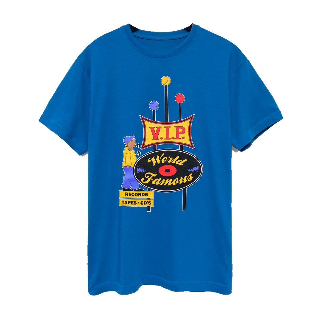 World Famous VIP Records Full Color Official Logo Men's Royal T-Shirt ...