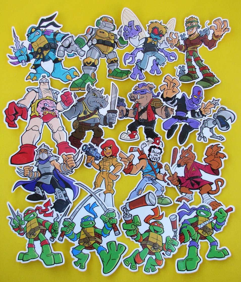 Ninja Turtles Vinyl Stickers TMNT Die Cut Vinyl Decals | Neon Panther