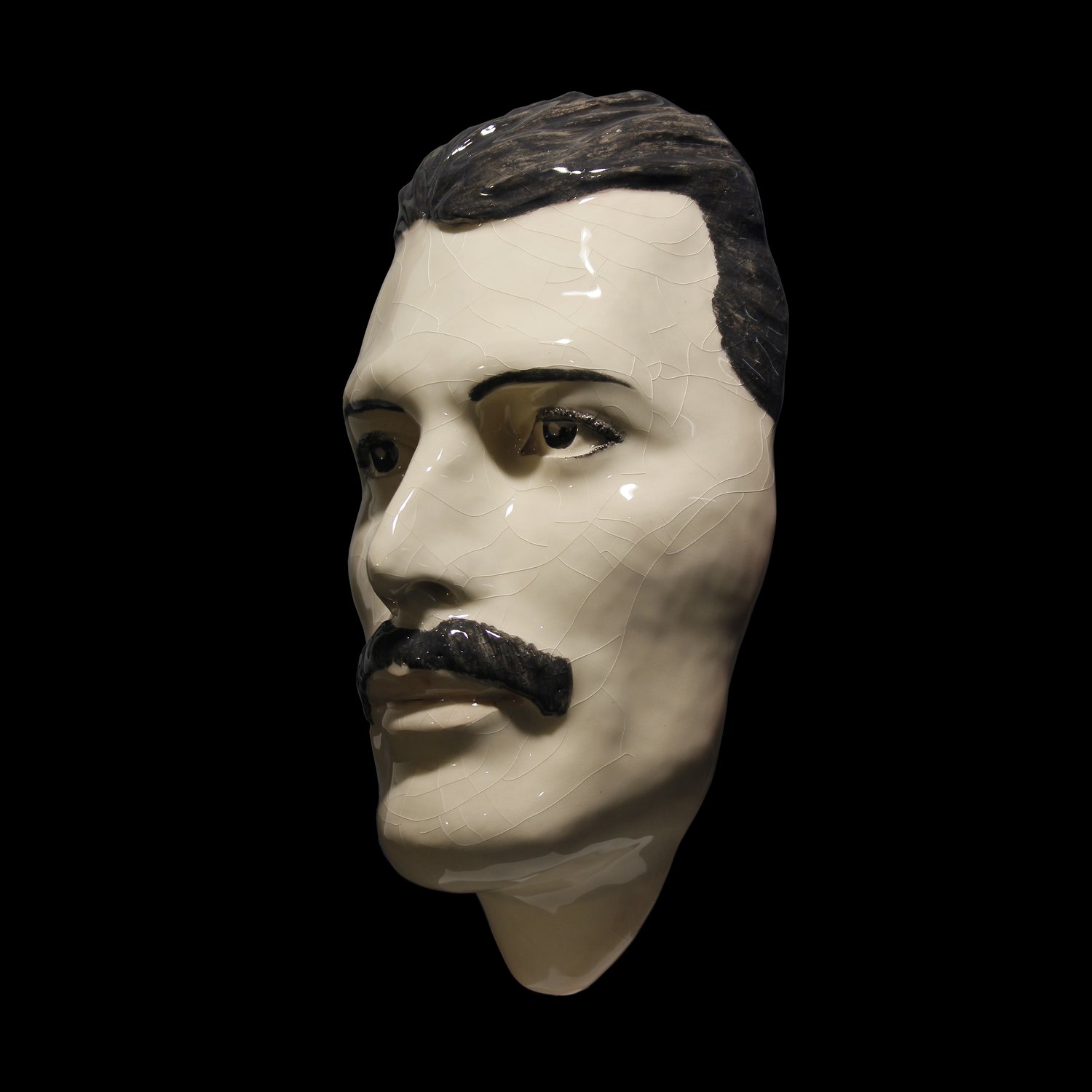 Freddie Mercury Painted Ceramic Face Mask | BowieGallery