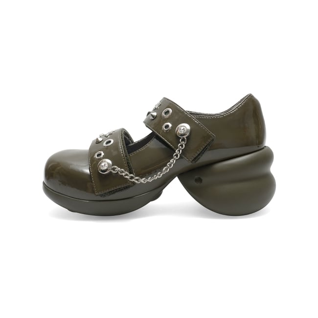 Green Platform Shoes "BusinessTrip" | GRAPE