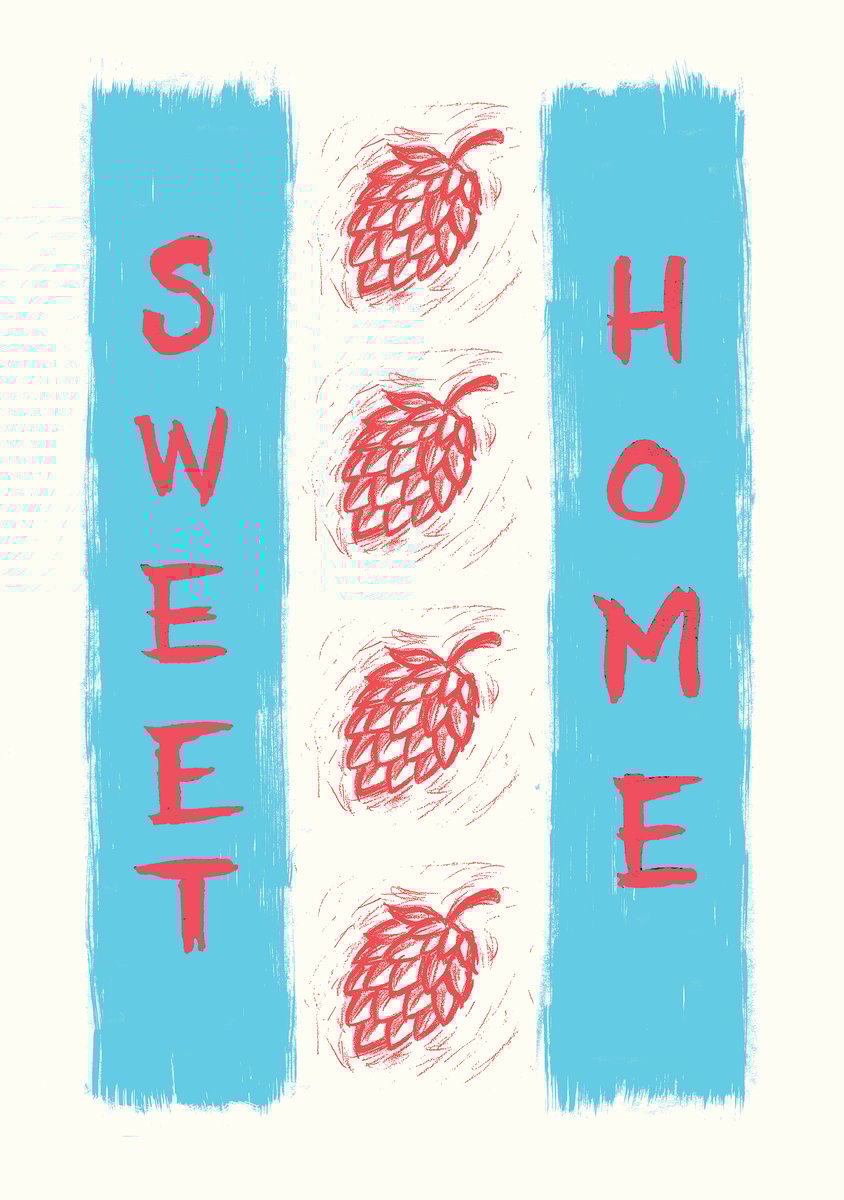 Sweet Home Screenprint | Ground Up Press: Artwork by Dan Grzeca