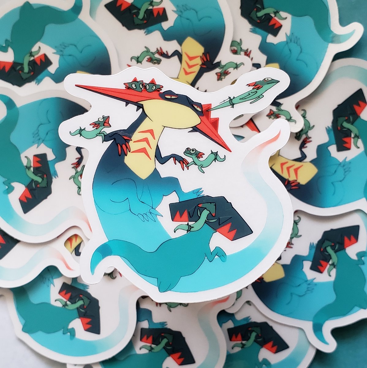 Dreepy Drakloak and Dragapult Clear Sticker | Squidyjen