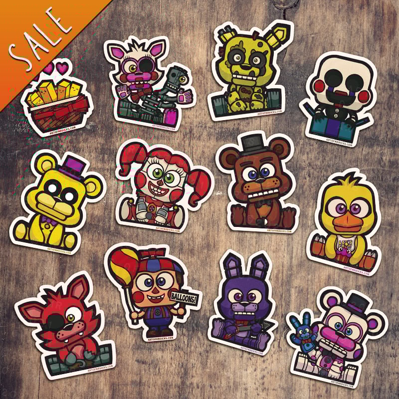 FNAF Sticker Set | Art of Mr Dicks