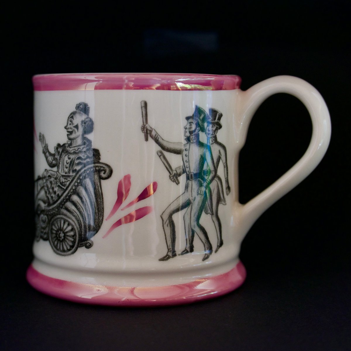 Clown and cats mug | Sussexlustreware