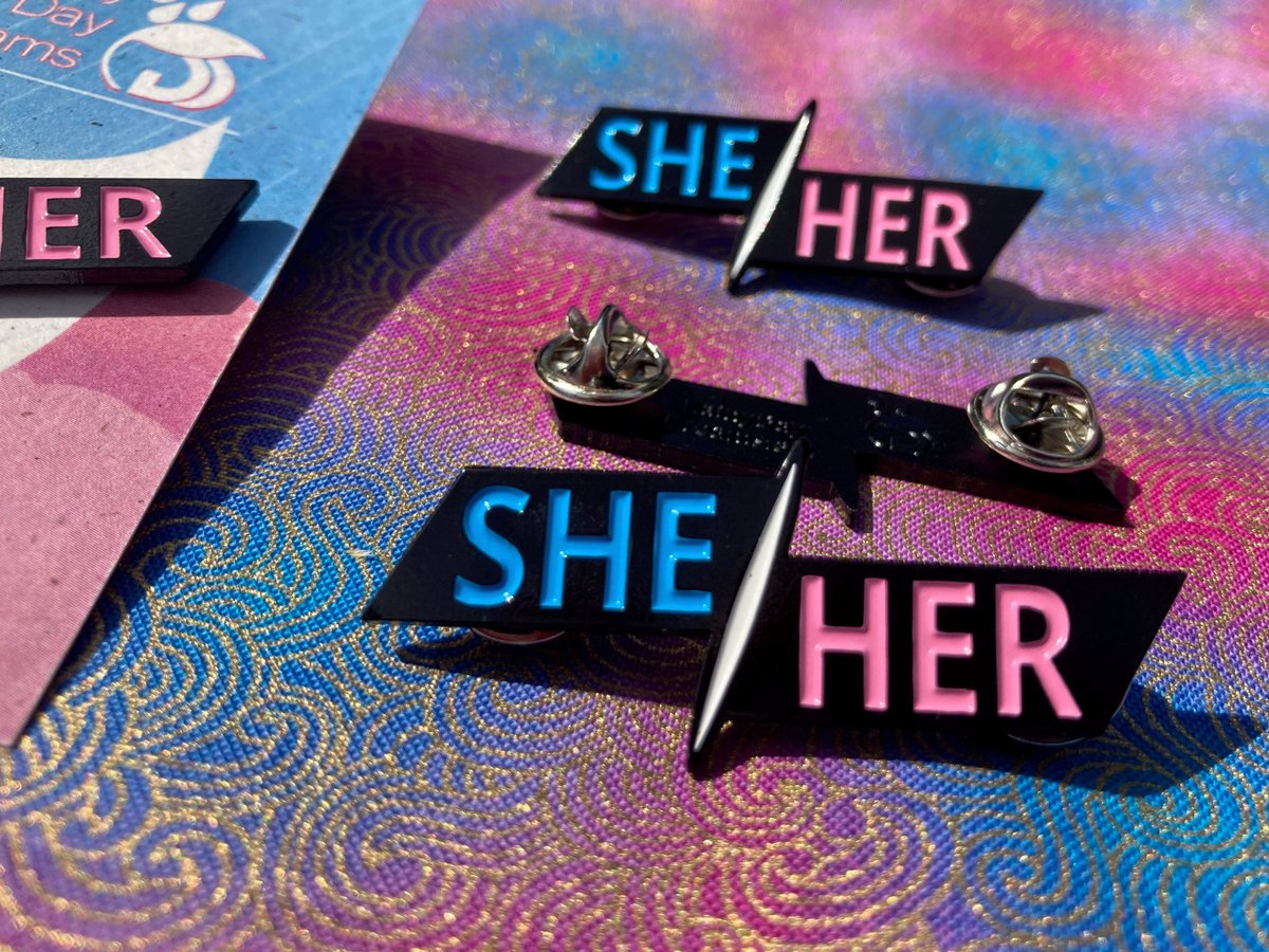 She/Her Pronoun Pins | Rainy Day Dreams