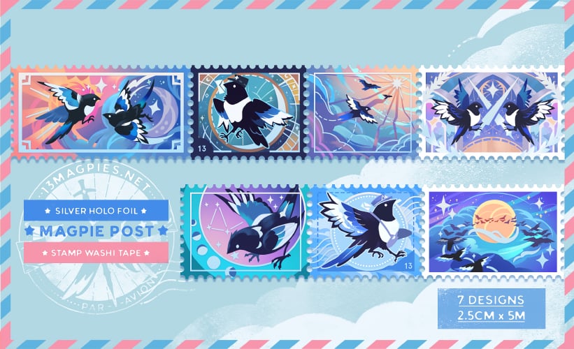 Magpie Post - Stamp Washi | 13magpies