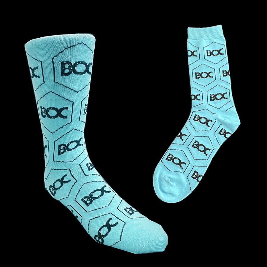 khonkaklub — Turquoise Hexagon Sun (Turquoise Socks)