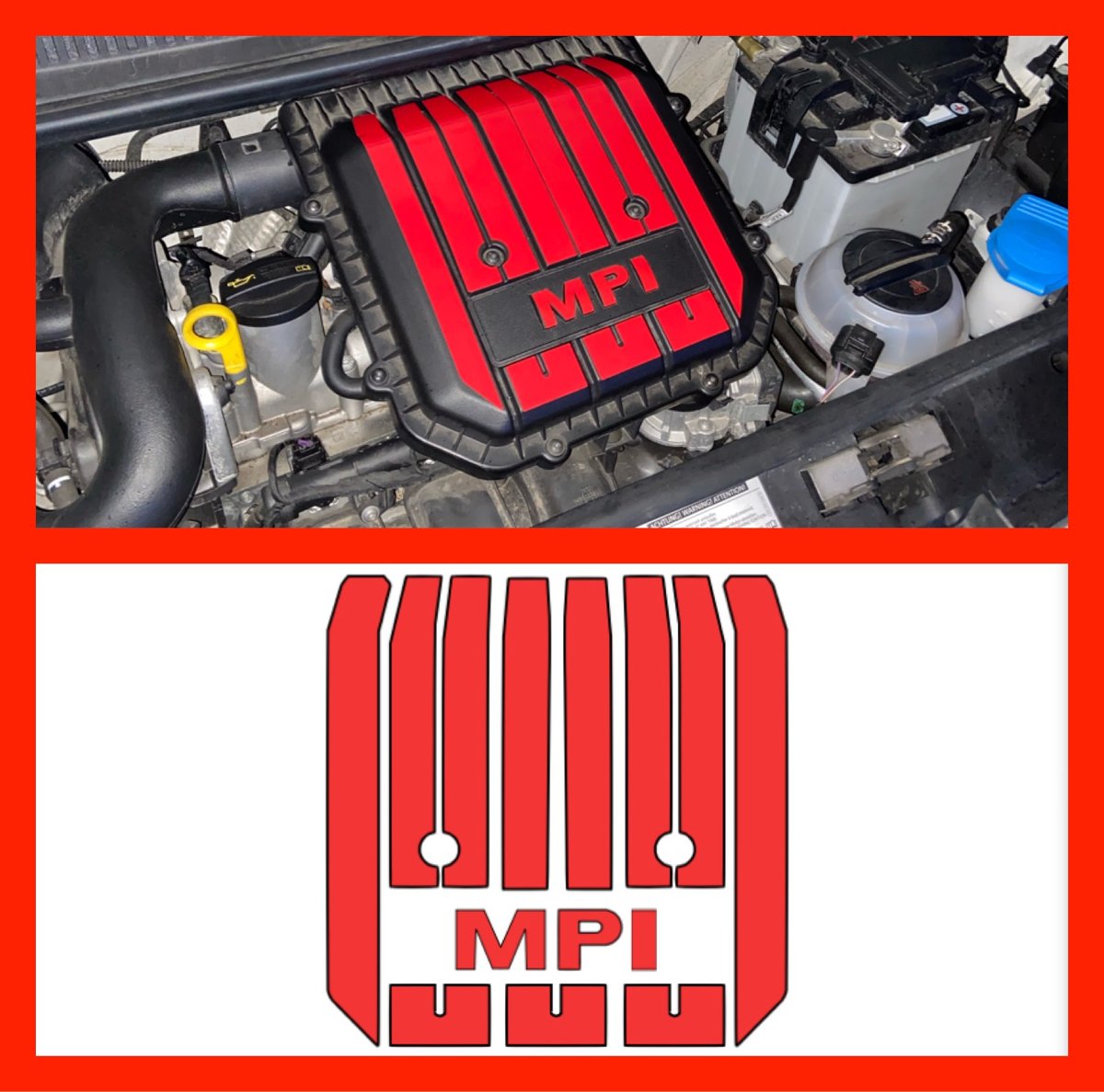 Vw / Seat / Skoda ‘MPI’ Engine Cover Sticker kit | QsCustom
