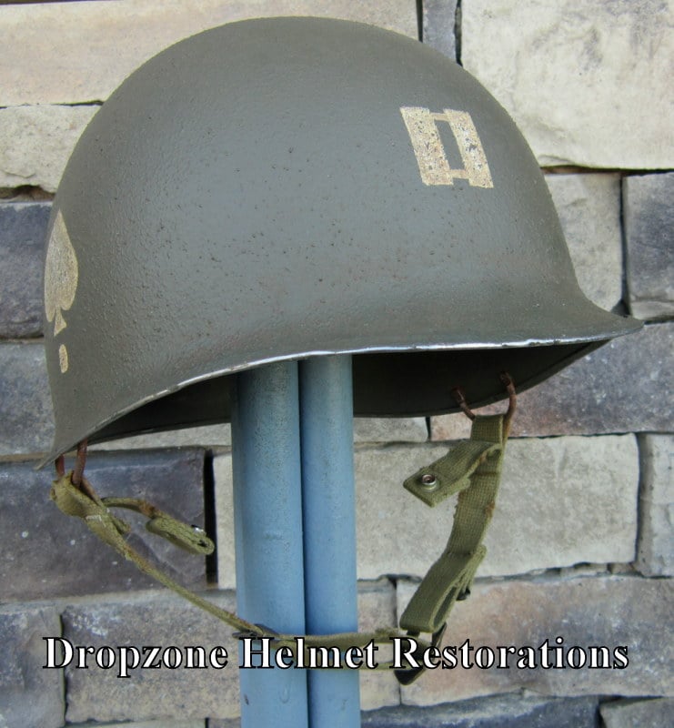 WWII 101st M2 Dbale Airborne Helmet 506th PIR Paratrooper Front Seam ...