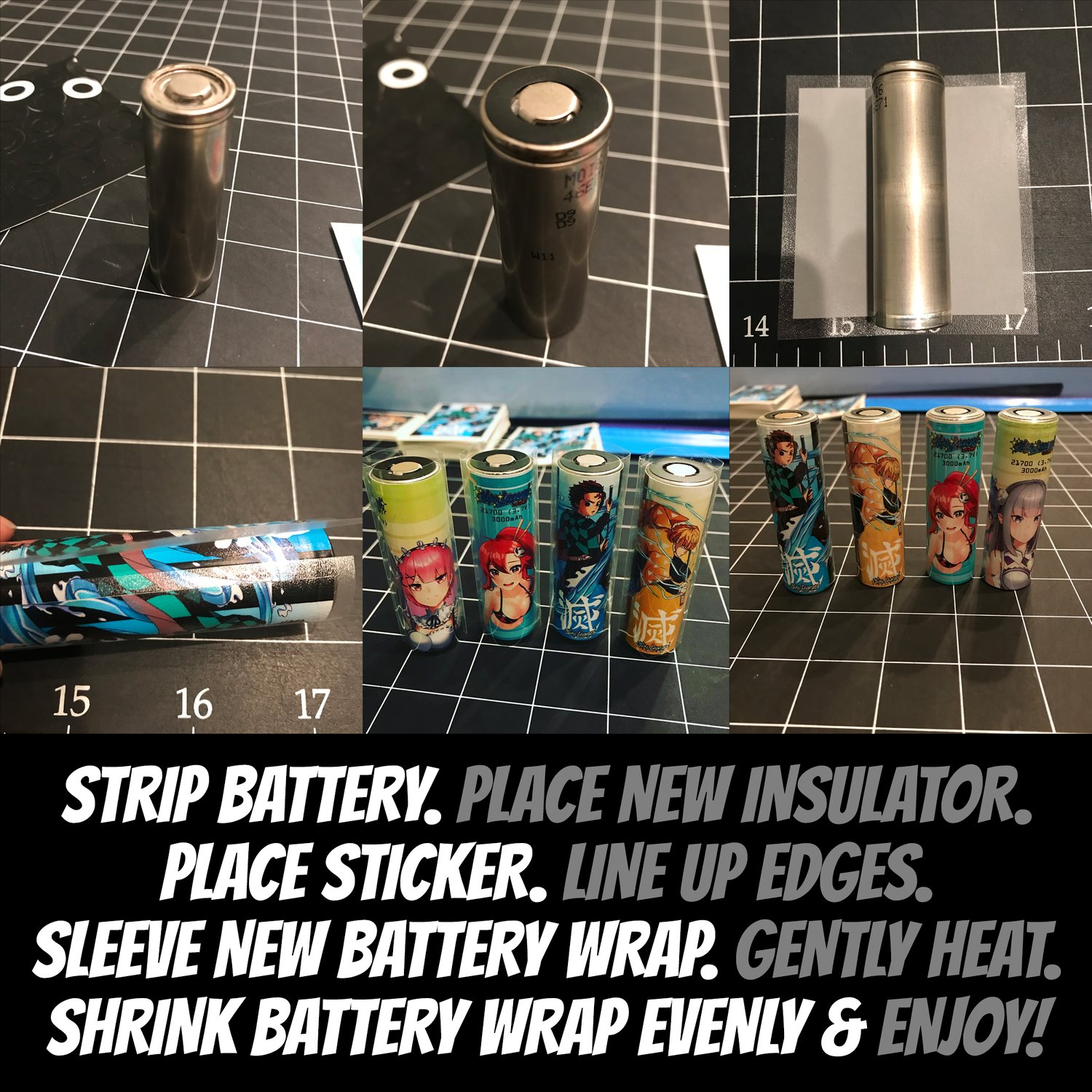 Yoko Battery Wrap [18650/21700] | KYU LEGEND