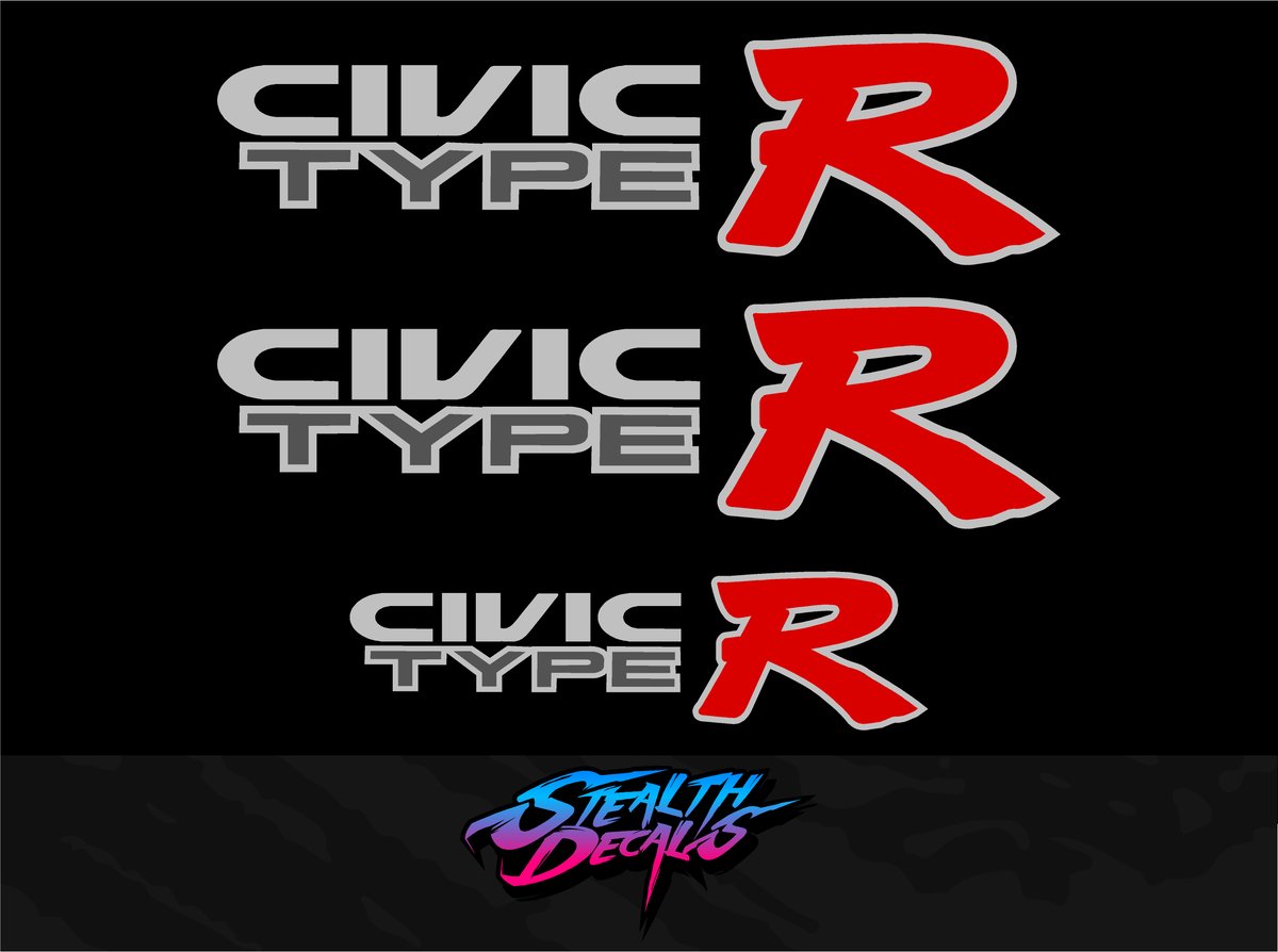 Civic Type R decal sticker set/ kit, EK9 | Stealth Decals
