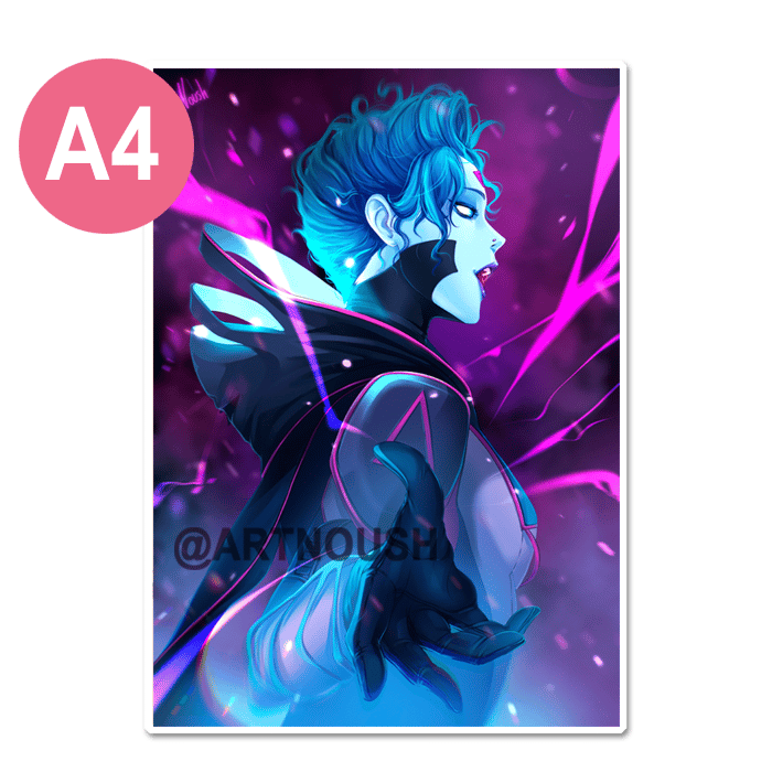 Neon Spectre Wraith Art Print | ArtNoush