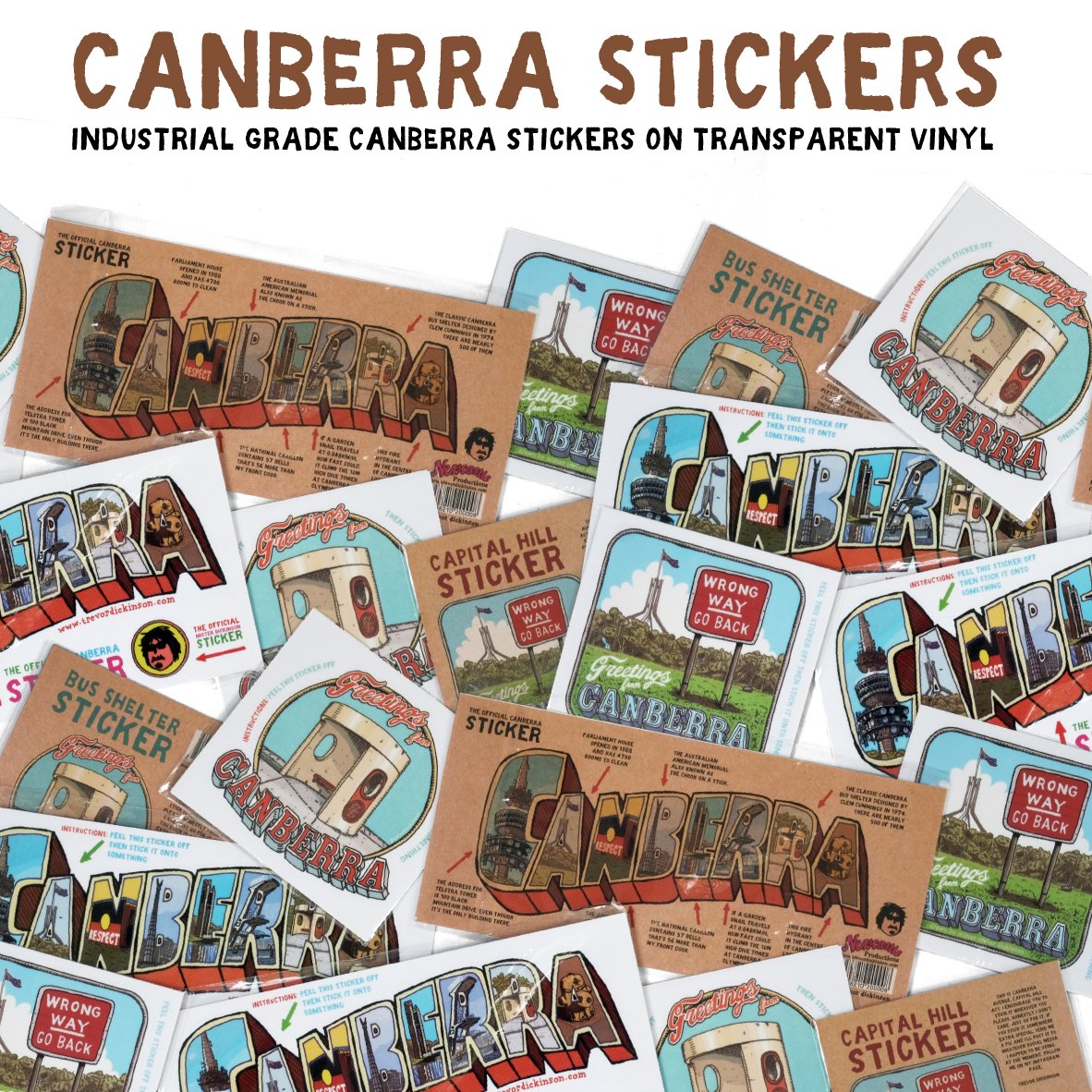 Canberra Stickers! | Mister Trevor Dickinson