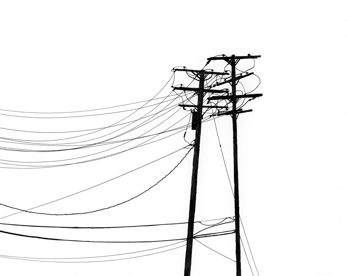 Power Lines Drawings (prints) | Artwork by Marcus Merritt