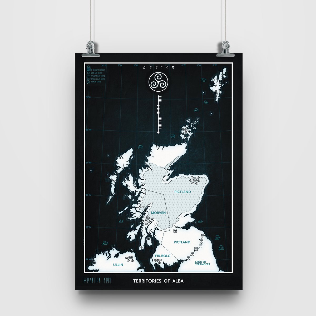 Ossian map prints | Wide Open Sea
