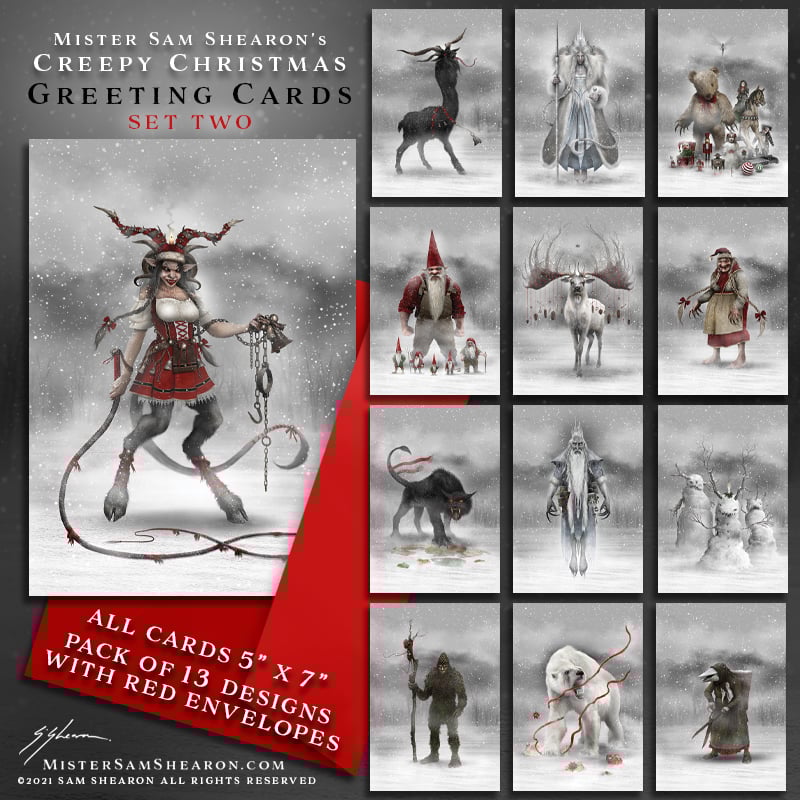 GREETING CARDS (SET TWO) One pack of 13 | Mister Sam Shearon