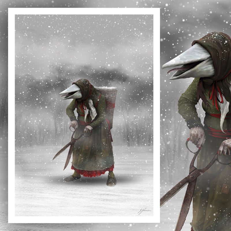 SCHNABELPERCHTEN 12" x 17" Signed Print | Mister Sam Shearon