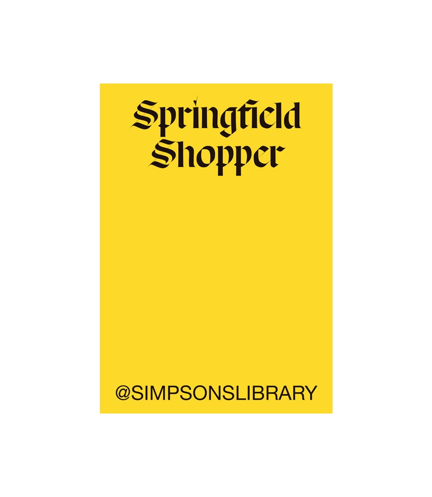 Springfield Shopper Book | @SIMPSONSLIBRARY