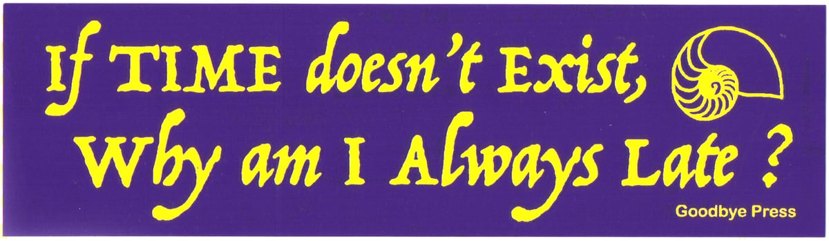 Why am I always late? Sticker | Goodbye Press