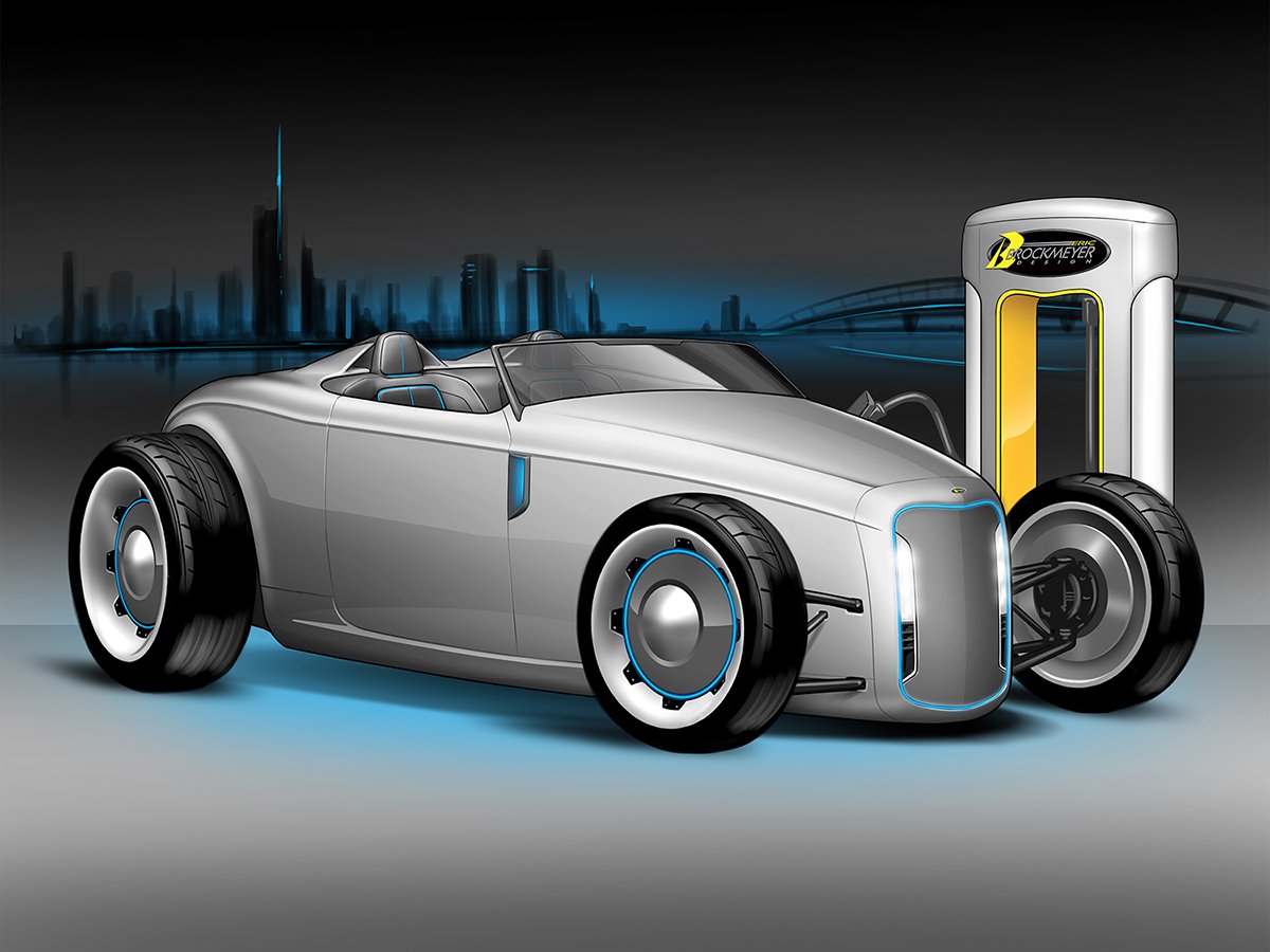 Electric Roadster print 12x18 | Eric Brockmeyer Design