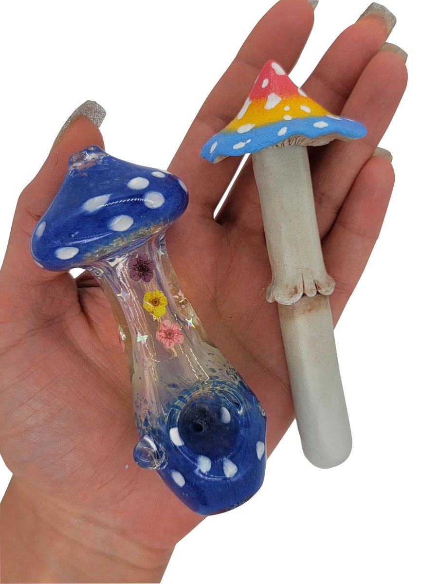 Purple Mushie Pipe & Mush-Stash Tube | Kira's Craft