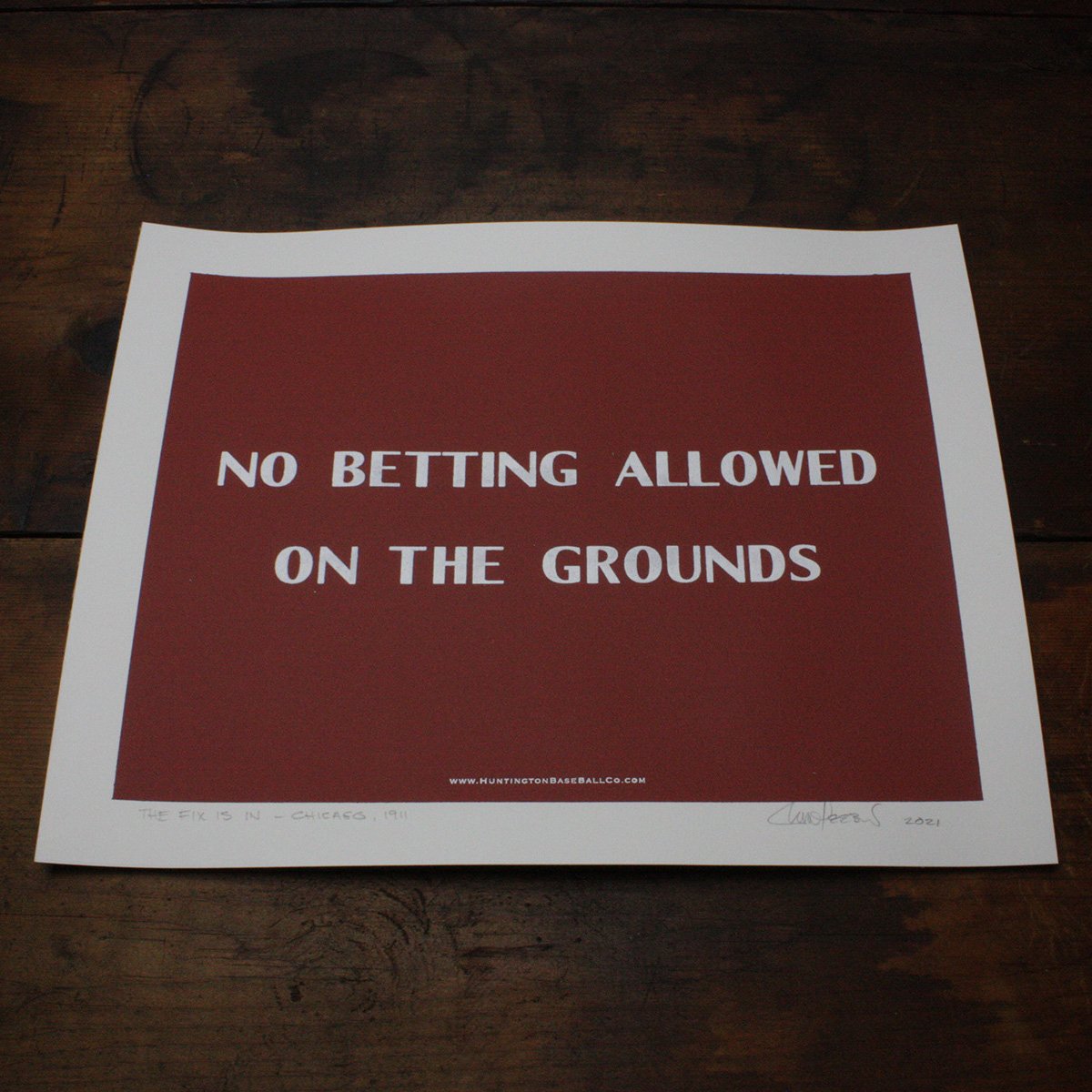No Betting Allowed on the Grounds / Huntington Base Ball Co.